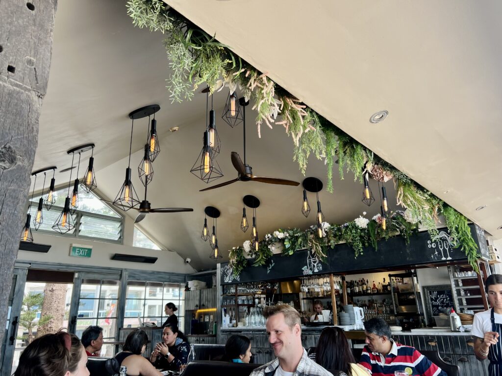 Dining in a Glass Box on the Sand - Minas Bakery